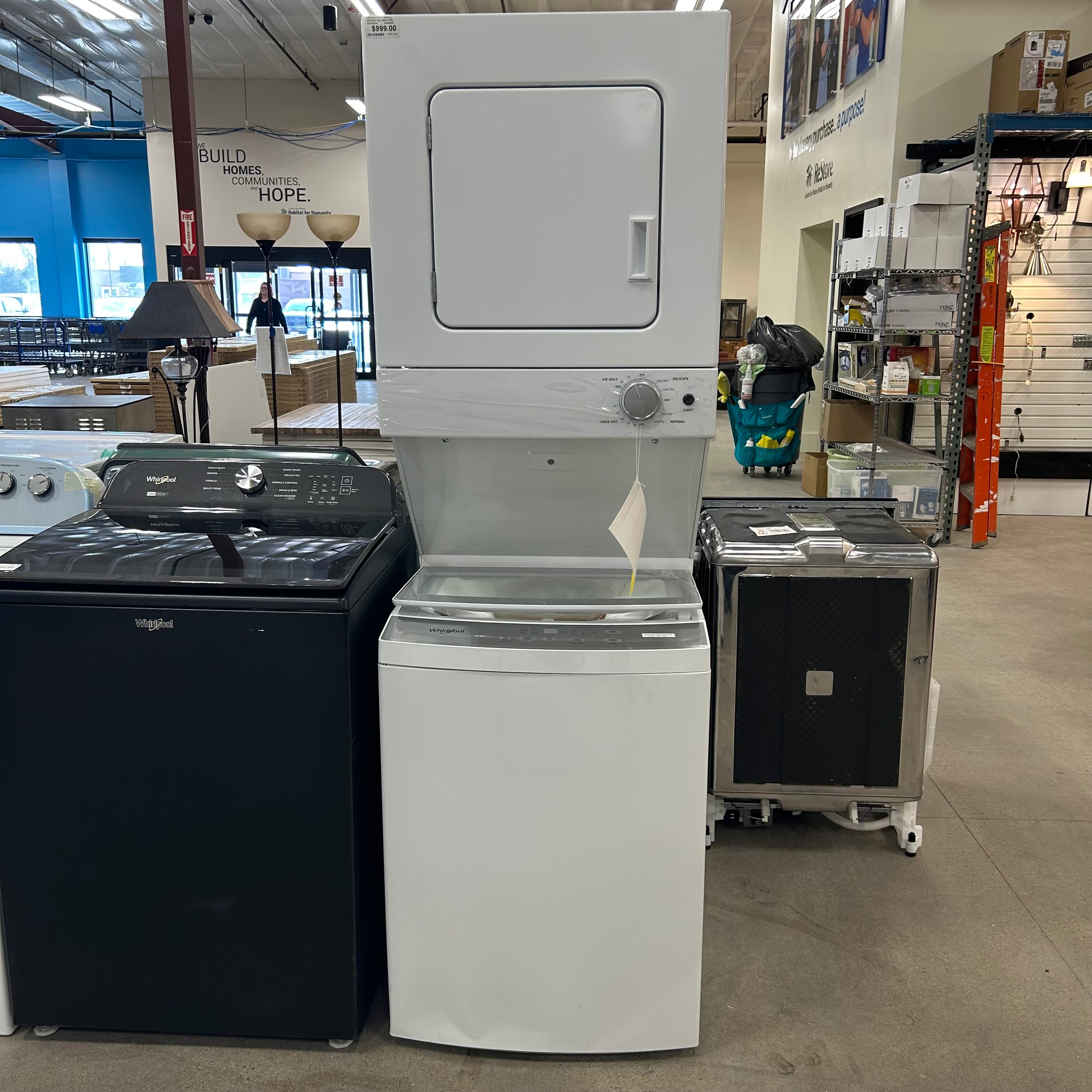 Whirlpool Elec Stack W/D – GDM Habitat for Humanity ReStore